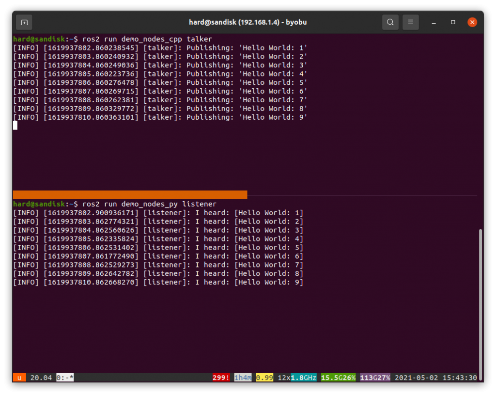 ROS2演習1-2021：ROS2 Foxyのインストールと設定 – demura.net